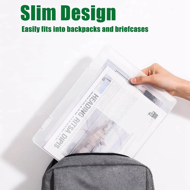 4 PACK A4 File Portable Project Case,Plastic Storage Box for 8 ...