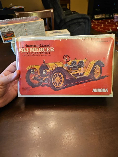 AURORA 1/16 SCALE 1913 Mercer Type 35J Raceabout, New and Sealed, Kit ...