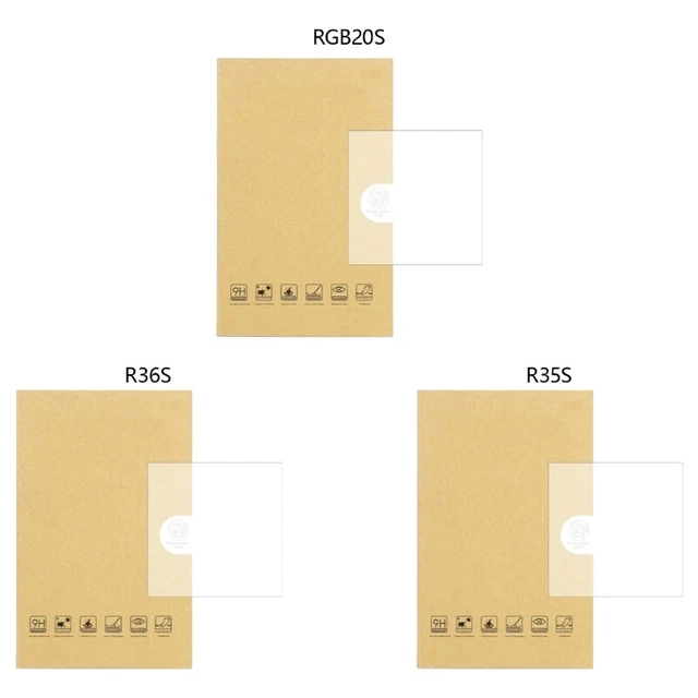 REPLACEMENT GLASS FILM For RGB20S R36S R35S Retro Game Console Screen ...