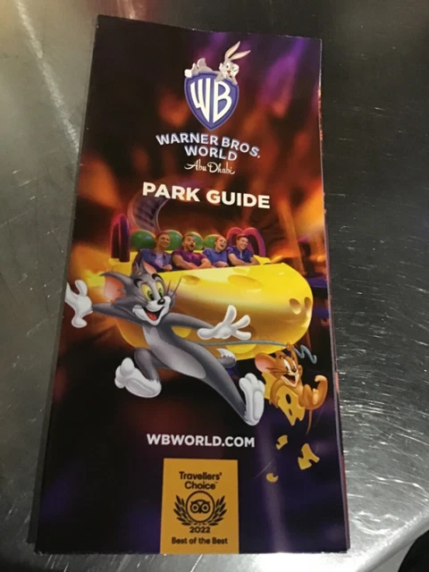 WARNER BROS. WORLD Abu Dhabi Park Map & Information 2023 Park Leaflet £ ...