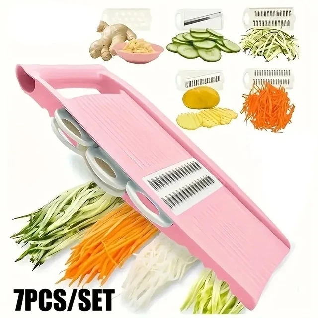 5 IN 1 Mandoline Slicer for Kitchen Vegetable Slicer Multi Blade Potato ...