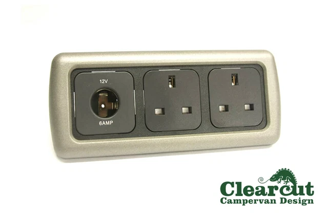 CBE TRIPLE GRAPHITE Frame, VW T5 Campervan, 12v Socket, Double 240v ...