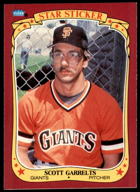1986 AUTOCOLLANTS FLEER Star Scott Garrelts. San Francisco Giants #42 ...