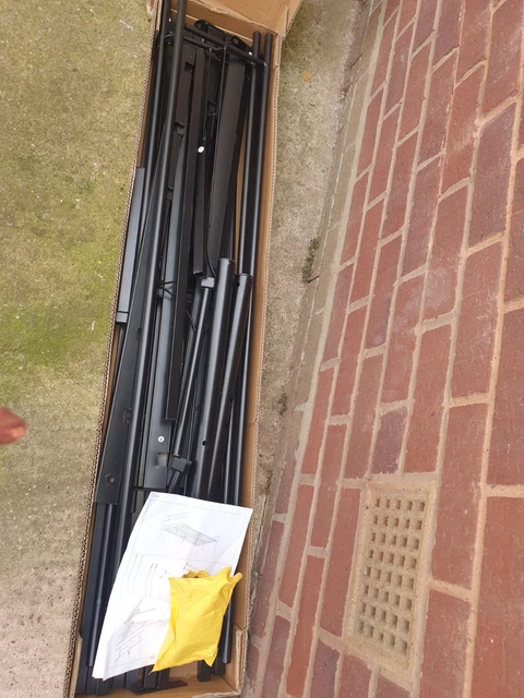 BED FRAME DOUBLE black metal frame £31.90 - PicClick UK