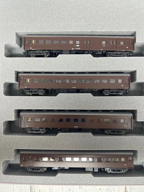 KATO N GAUGE Brown OHa 61 Series Passenger Car 4-Car Set Untested £138. ...