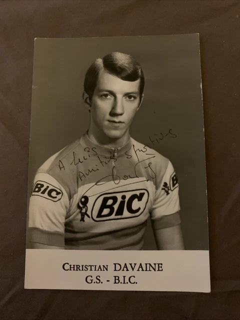 CARTE POSTALE CYCLISME Christian Davaine Dédicacée Équipe Bic EUR 8,00 ...