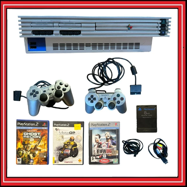CONSOLE PLAYSTATION 2 PS2 FAT SCPH-50004 Silver+ Controller + Memory ...