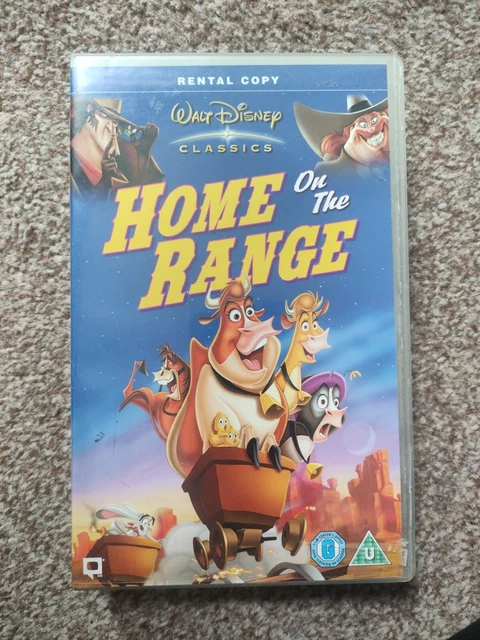 WALT DISNEY - HOME ON THE RANGE VHS VIDEO (PAL) Big Large Ex Rental Box ...