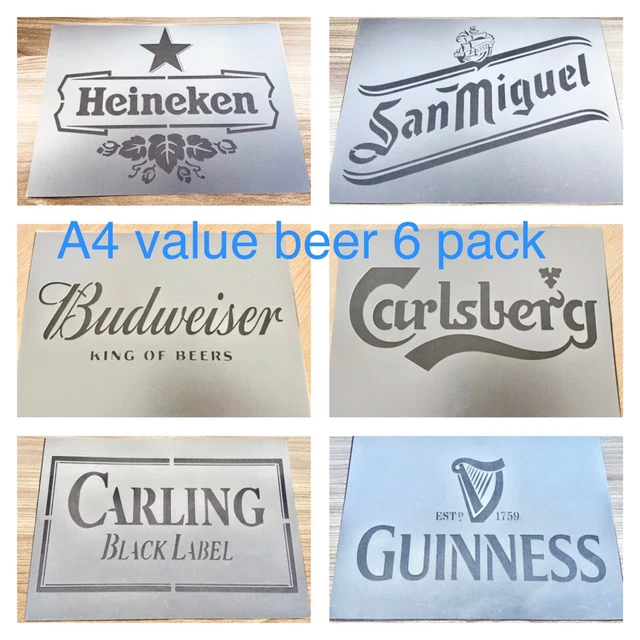 BEER STENCIL, BAR Lager Sign Garden Pub Wall Alcohol Barrel Mancave ...
