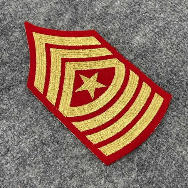 US MARINE CORPS Embroidered Sergeant Major E-9 Male Sleeve Rank Patch ...