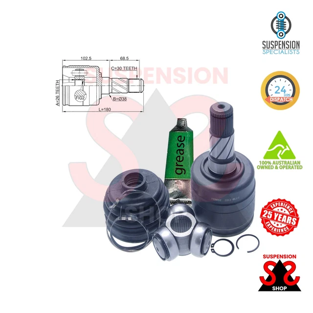 FRONT AXLE LEFT Cv Joint Kit, Drive Shaft Suit KIA Sorento 3.3 V6 4WD SORENTO I $85.88 - PicClick AU