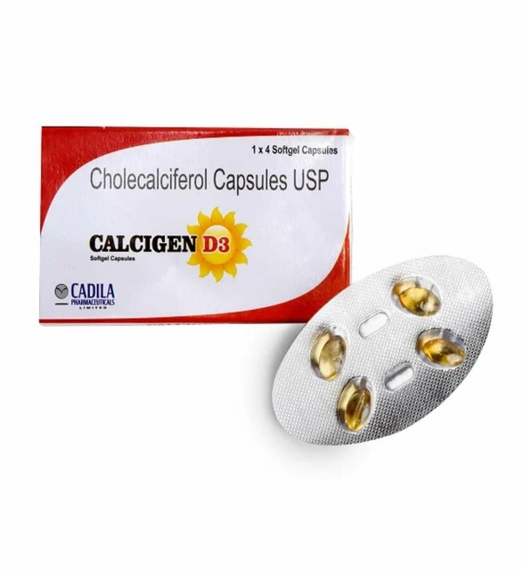 (PACK OF 5) CADILA (Vitamin D3-Cholecalciferol) 60000 IU (4 Capsules ...