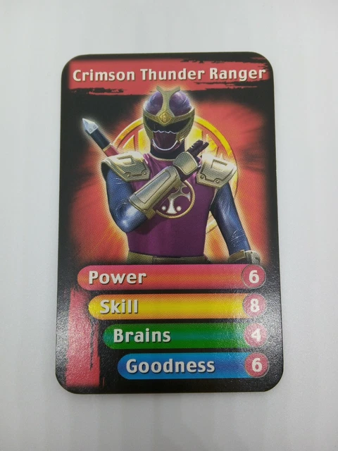 CRIMSON THUNDER RANGER - Power Rangers Ninja Storm TOP TRUMPS JUNIORS ...