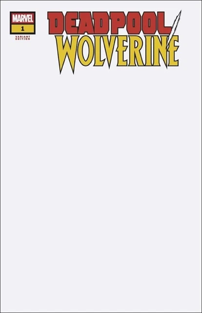BLANK DEADPOOL WOLVERINE #1 (2025) convention sketch variant FAST SHIP ...