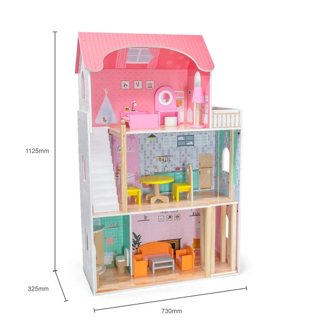 VIGA 'BIG FANCY Dollshouse' New in Box - 3 Story Town House with ...