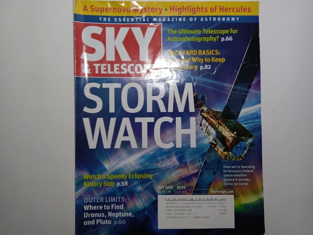 SKY AND TELESCOPE Magazine July 2007 £2.35 - PicClick UK