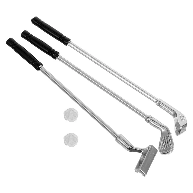 MINI GOLF CLUBS Man Child Realistic Miniature for Decoration Kid £5.19 ...