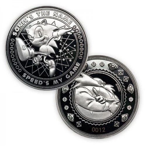 SONIC THE HEDGEHOG Silver Coin Rare Limited Edition Only 5000 Worldwide ...