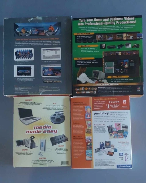 VINTAGE BIG BOX PC Video & Photo Editing Software Bundle $80.00 ...
