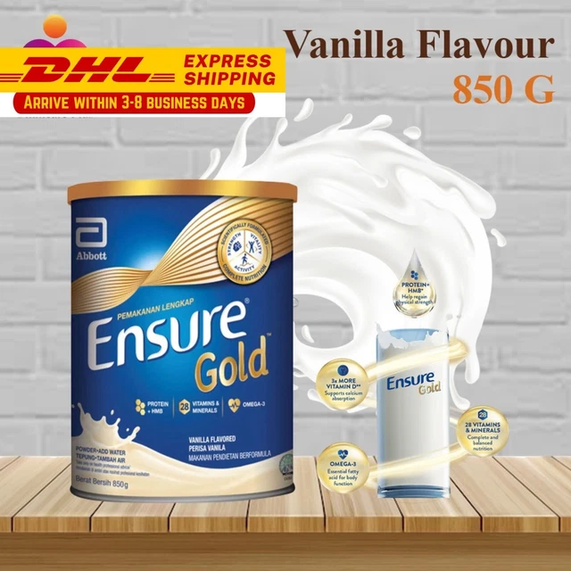 ENSURE GOLD POWDER Vanilla Flavor Complete for Elderly 850 Nutrition ...