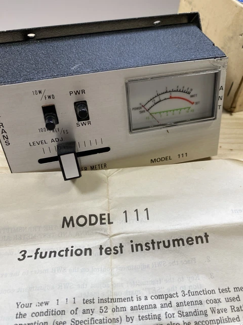 RARE: POWER SWR Field Strength Meter Model 111. Vintage $36.61 ...