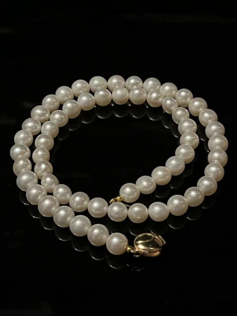 SÜSSWASSERPERLEN COLLIER MIT Schließe JKA aus 585 Gold EUR 400,00 ...