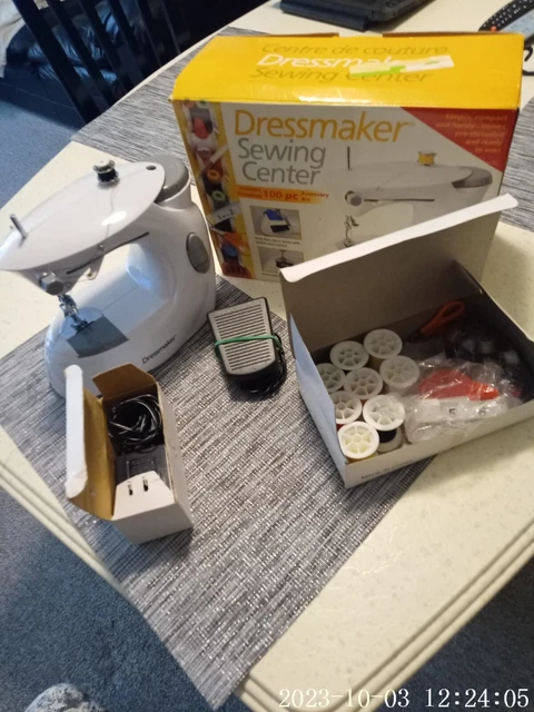 DRESSMAKER SEWING CENTER Compact Portable Sewing Machine As Seen On TV ...