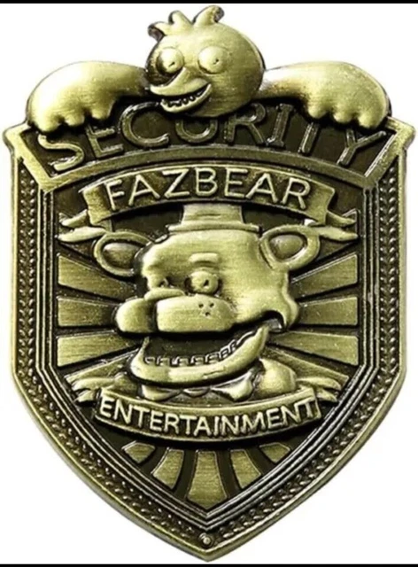 FNAF SECURITY GUARD Badge - Fazbear Design - Show Authority - 2.2in x 1 ...