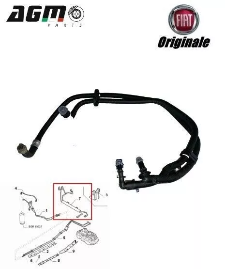 TUBAZIONE RIGIDA SERBATOIO Carburante Originale Fiat Punto Evo Mito 1,3 51893003 EUR 175,90 ...