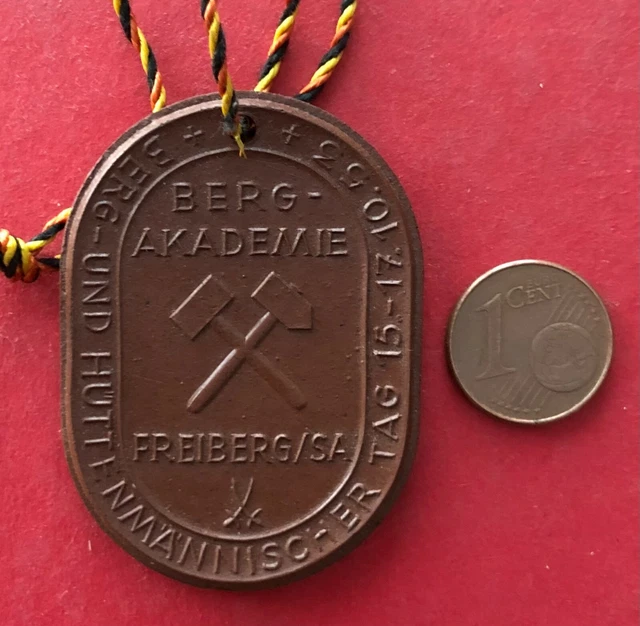BÖTTGER STEINZEUG MEDAILLE Bergbau FREIBERG 1953 Berg- und Hütten Tag ...