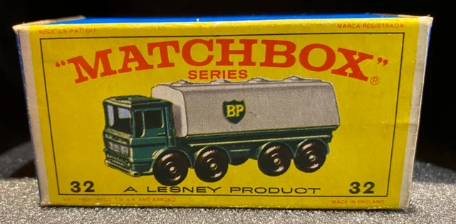 MATCHBOX LESNEY NO 32 Layland BP Tanker Empty Repro E Style Box** $9.99 ...