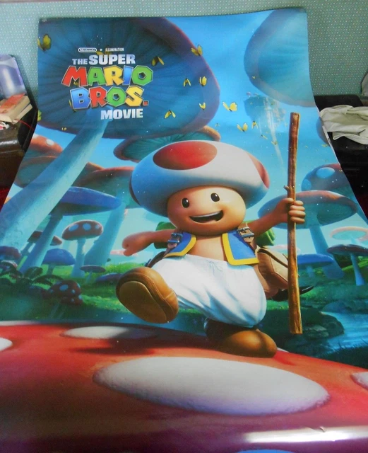 SUPER MARIO BROS Movie Official Cinema / Bus Stop Promotion Poster Toad ...