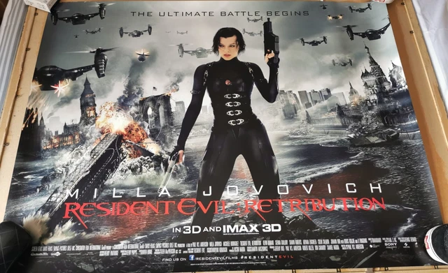 RESIDENT EVIL RETRIBUTION UK Original Cinema Quad Movie Poster 30" x 40 ...
