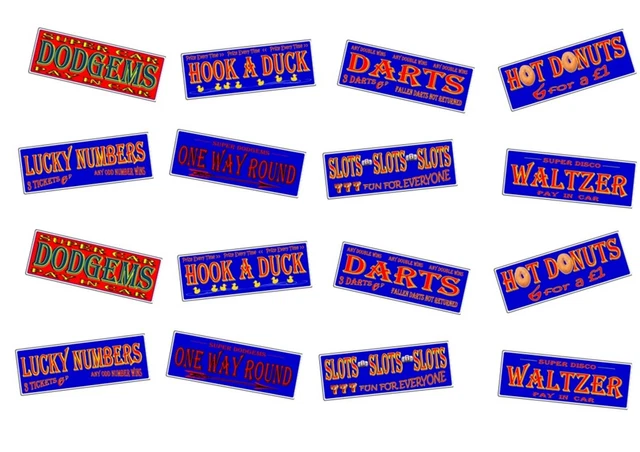 FUN FAIR FAIRGROUND Carnival Signs Fairground Sideshow Metal Signs £8. ...