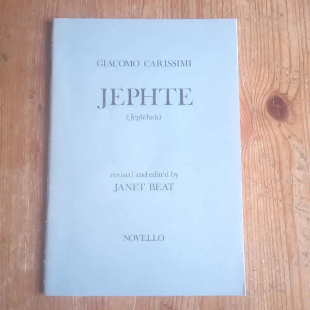 JEPHTE DI GIACOMO Carissimi - partitura vocale pubblicata Novello EUR 2 ...