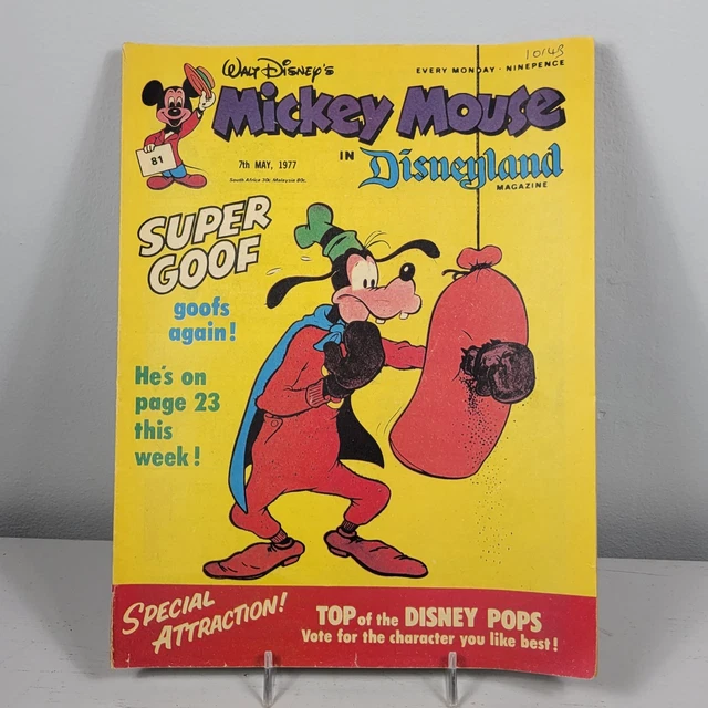 WALT DISNEY'S MICKEY MOUSE UK Magazine Comic #81 1977 Disneyland Goofy ...