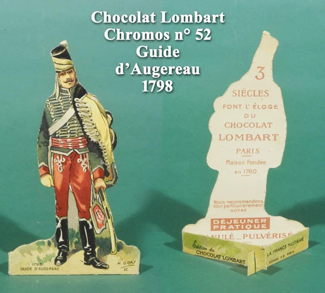 CHOCOLAT LOMBART, CHROMOS n° 52 Guide d’Augereau 1798 EUR 5,00 ...
