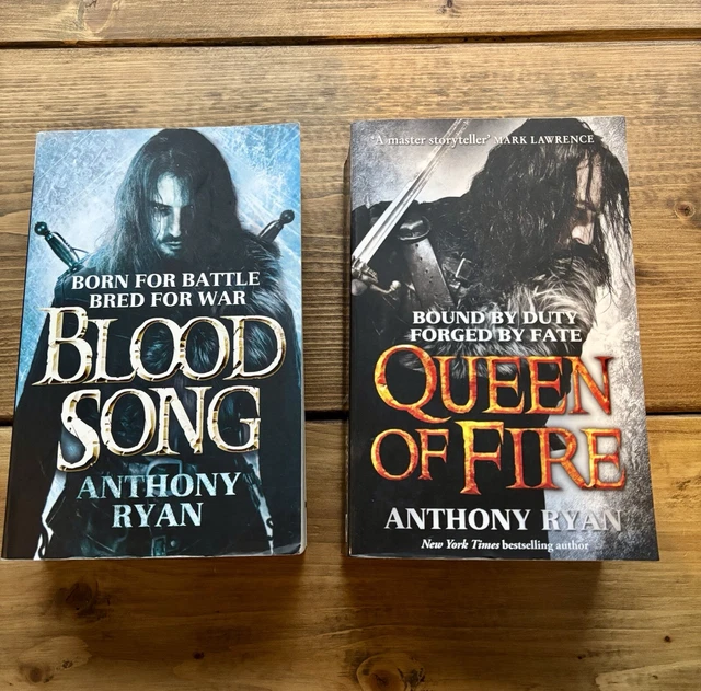 BLOOD SONG + Queen of Fire of Raven's Shadow by Anthony Ryan (Paperback ...