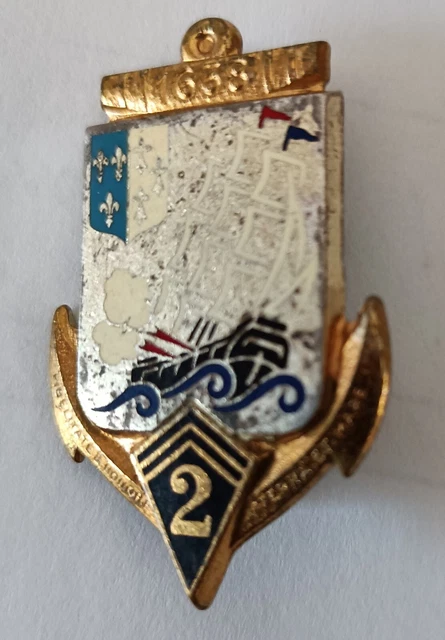 PUCELLE INSIGNE MILITAIRE 2ème régiment d'infanterie de marine EUR 3,50 - PicClick IT