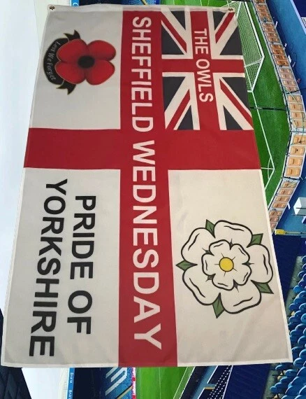SHEFFIELD WEDNESDAY FLAG 5ft by 3ft - Sheffield Wednesday Large Flag ...