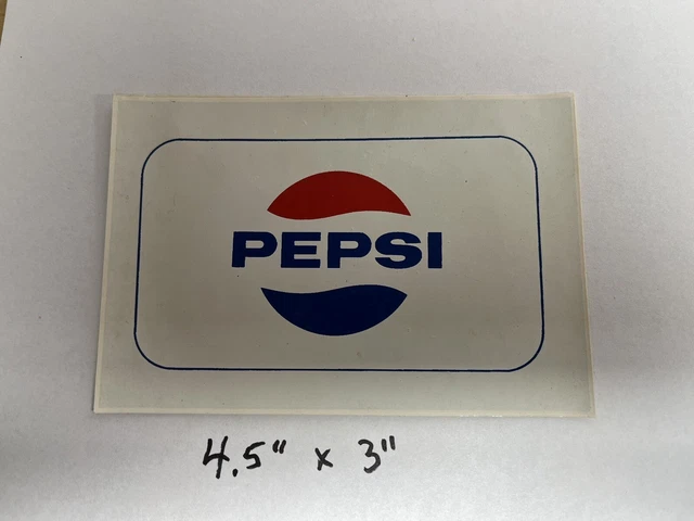 VINTAGE 1970’S PEPSI/PEPSI Cola On Reverse Sticker Decal Original ...