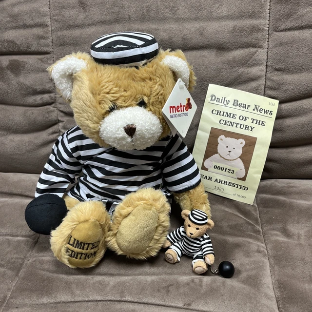 LIMITED EDITION METRO Soft Toys Prisoner Bear Soft Toy And Statue New ...
