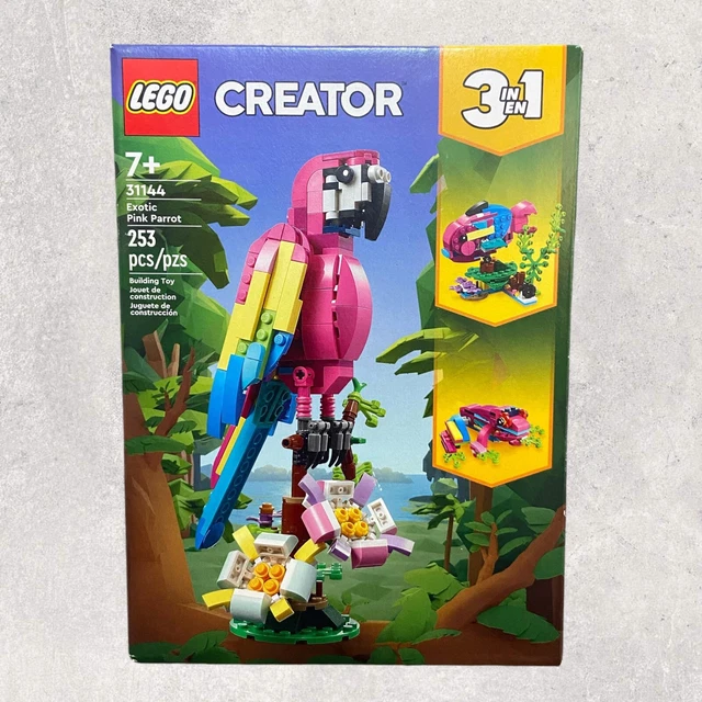 LEGO CREATOR EXOTIC Pink Parrot 3in1 Building Toy Set 253 PCS 31144 NIB ...