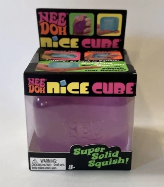 NEEDOH NICE CUBE PURPLE Super Solid Squish Authentic NEW Needoh Squishy ...
