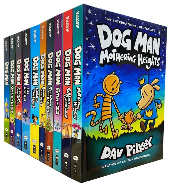 DOG MAN SERIES Collection Books Set By Dav Pilkey Pack 1-10, 1-5, 6-10 NEW £51.55 - PicClick UK