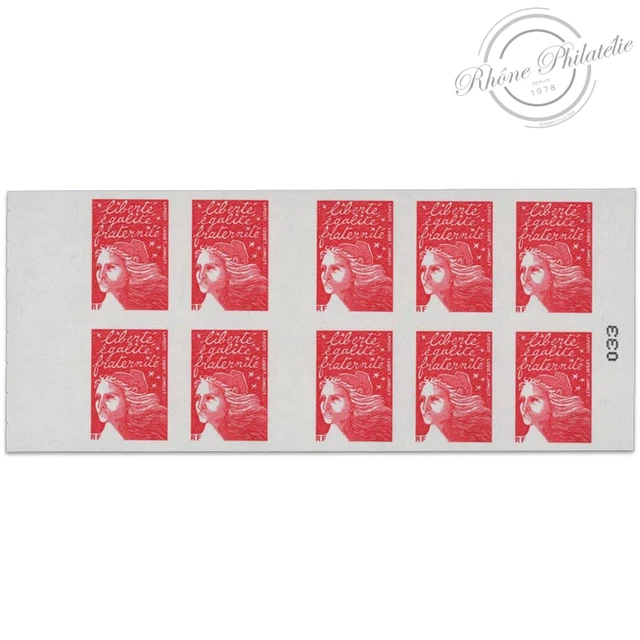 CARNET FRANCE 3419-C2 De 10 Timbres Marianne Rouge Du 14 Juillet EUR 10 ...