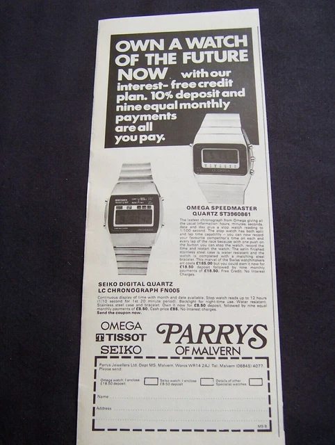 OMEGA SPEEDMASTER QUARTZ Watch 1978 Original Vintage Press Advert £5.99 ...