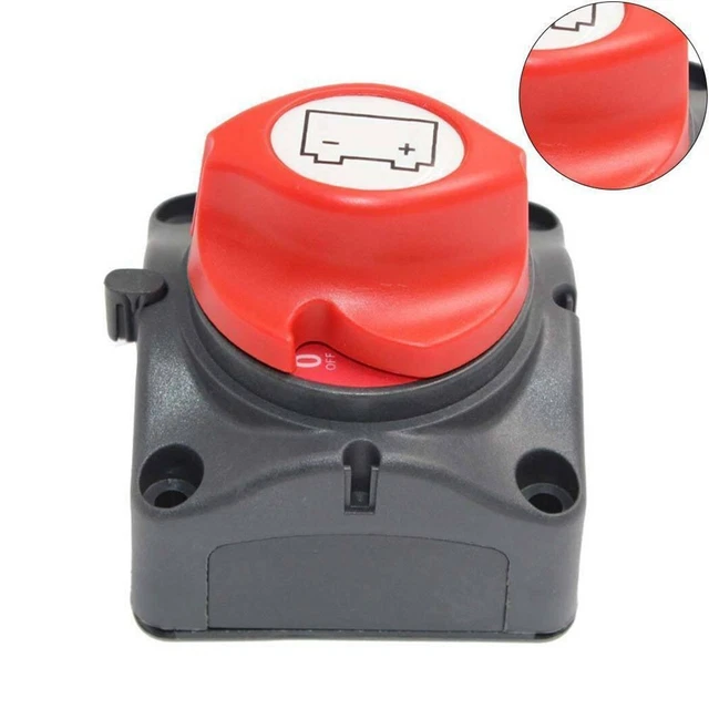 KIT SET BATTERY Isolator Switch Isolator Kill Off Power For Car Red ...