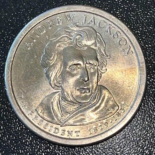 1$ ANDREW JACKSON 7th President (1829-1837) 2008 (D) US One Dollar Coin ...