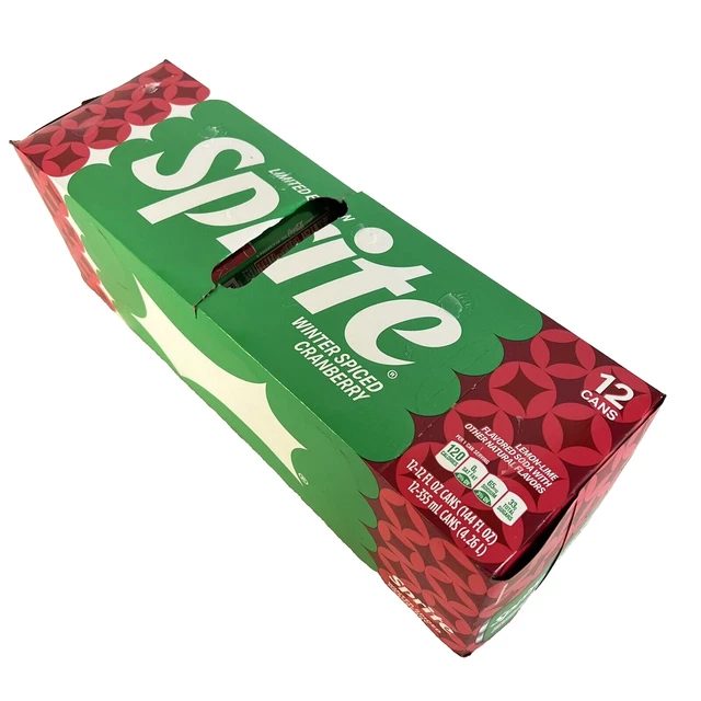 NEW 2023 LIMITED Edition Sprite Winter Spiced Cranberry 12 Pack 12 Floz ...